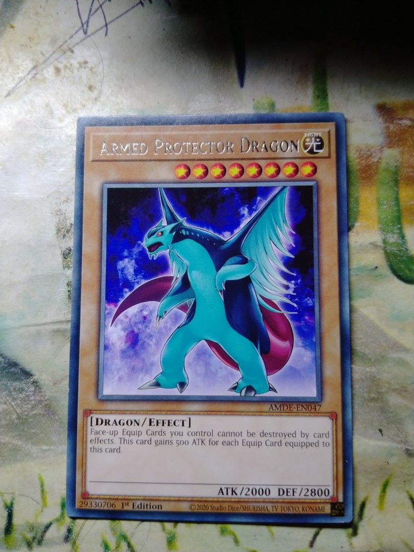 KARTU YUGIOH ARMED PROTECTOR DRAGON ORIGINAL KONAMI 1ST EDITION AMDE ...