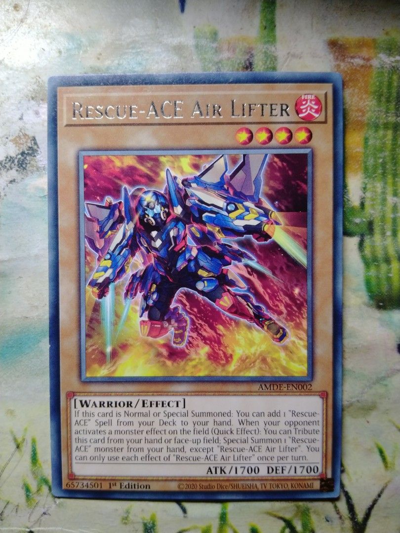 KARTU YUGIOH RESCUE ACE-AIR LIFTER ORIGINAL KONAMI 1ST EDITION AMDE ...
