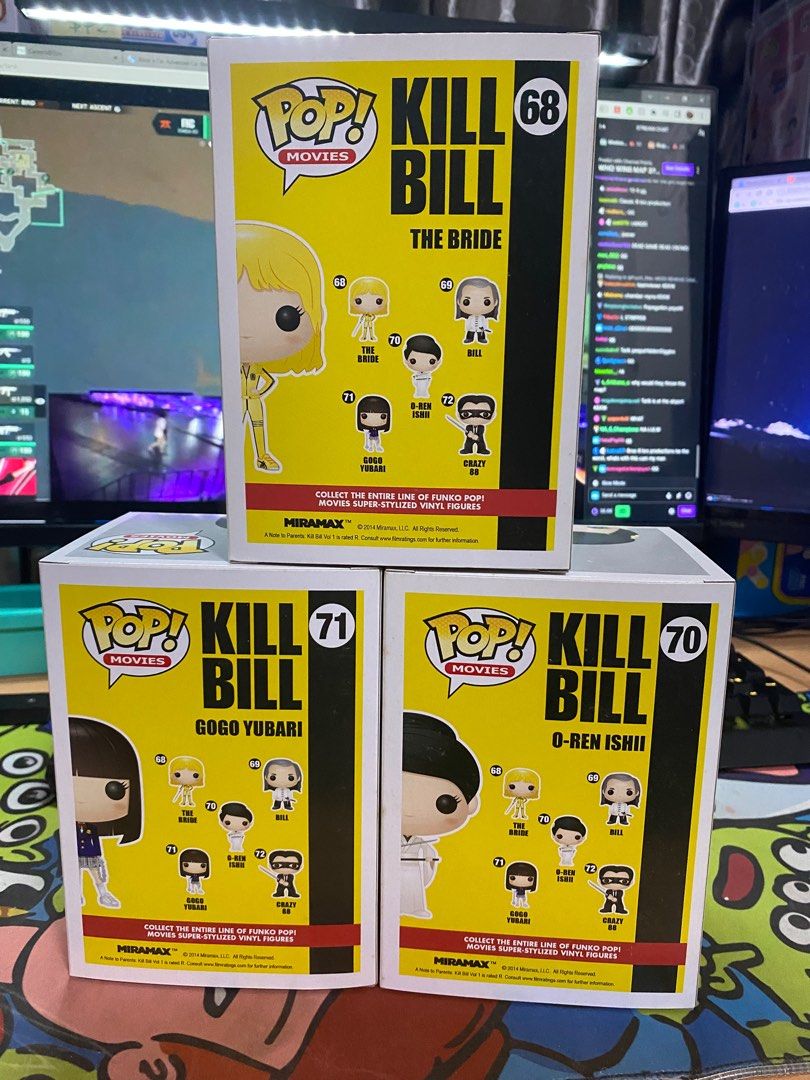 Kill Bill Funko Pops - The Bride | Gogo Yubari | O-Ren Ishii, Hobbies ...