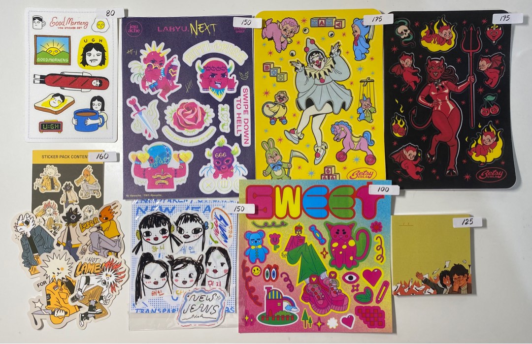 Komiket artist stickers, haikyuu, new jeans, Hobbies & Toys, Stationary ...