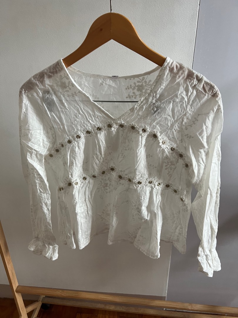 Korean Top, Women's Fashion, Tops, Blouses on Carousell
