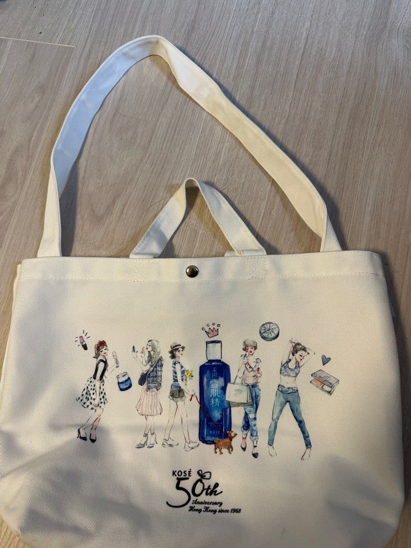 KOSE 50th tote bag A4, 女裝, 手袋及銀包, Tote Bags - Carousell