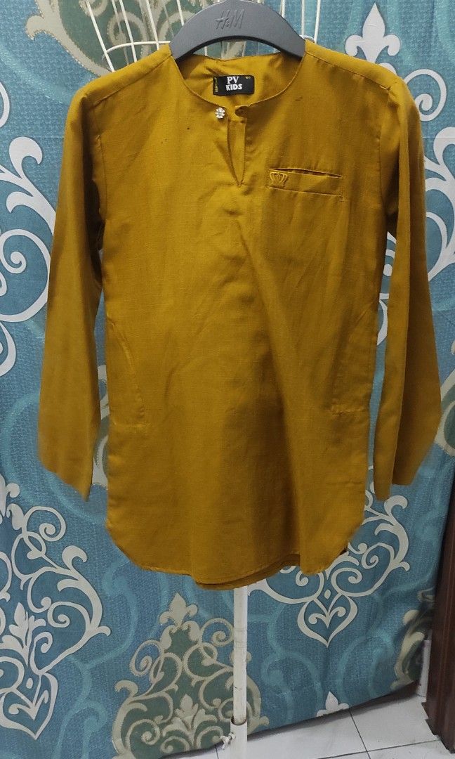 Kurta Kids Kuning Mustard, Babies & Kids, Babies & Kids Fashion on ...