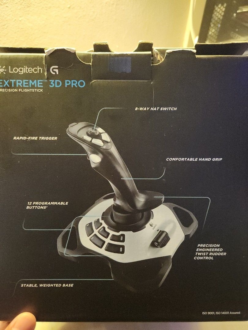 Logitech EXTREME 3D Pro flight stick (with box), Video Gaming, Gaming ...