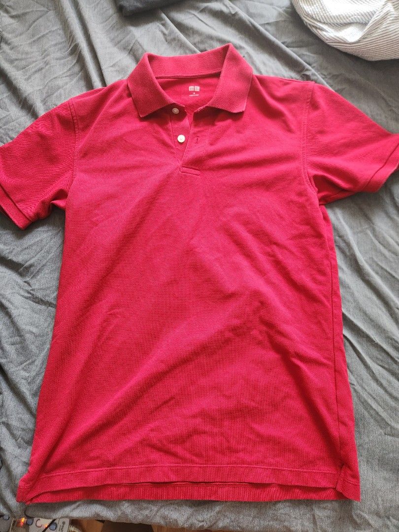 M Size, Male Uniqlo Polos (Red and Gray), Men's Fashion, Tops & Sets ...