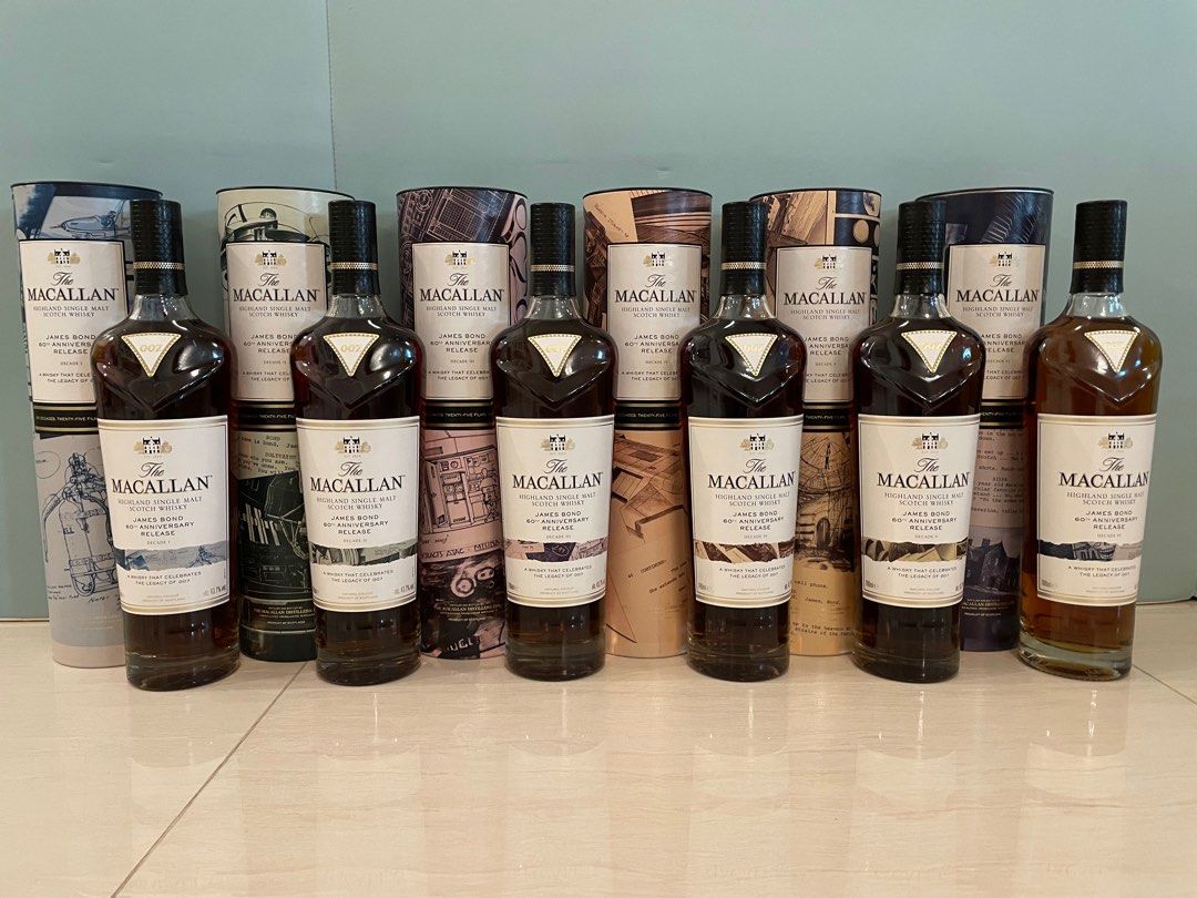 Macallan - James Bond 60th Anniversary Complete Collection (Decade I-VI ...