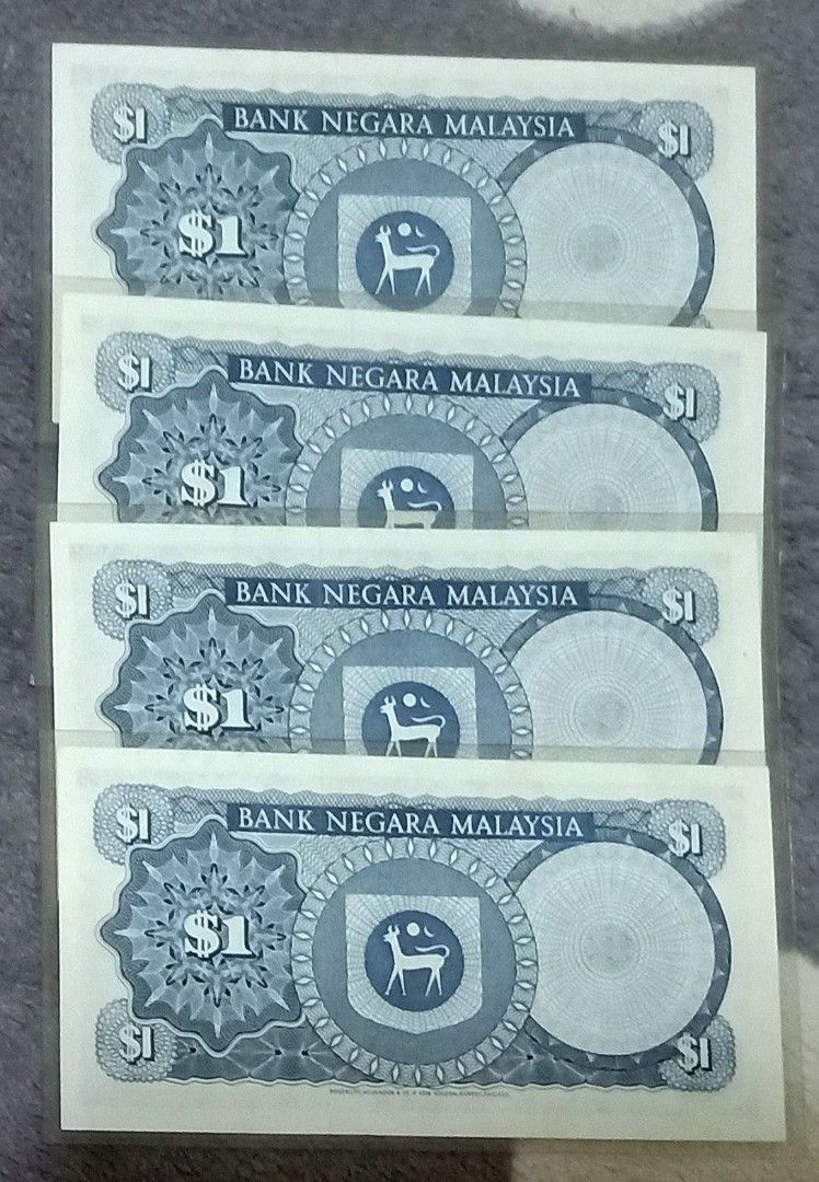MALAYSIA $1 RINGGIT 3RD SERIES CURRENCY NOTE RUNNING NUMBER, Hobbies ...