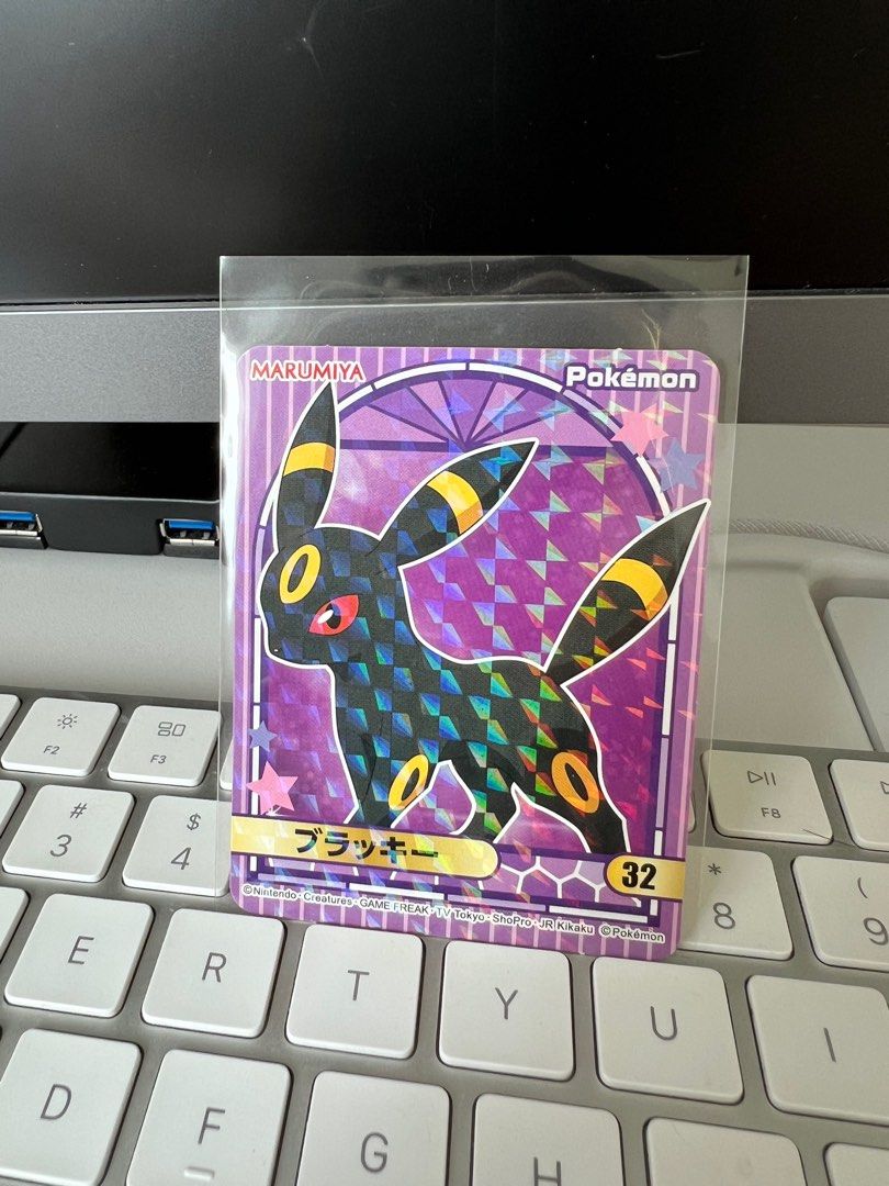 MARUMIYA Umbreon Pokemon Card Sticker Scarlet Violet 151 RARE, Hobbies ...