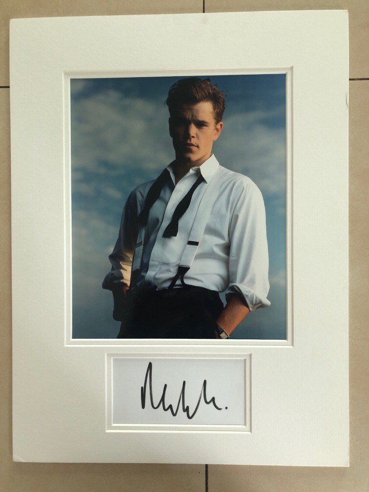 Matt Damon signature and photo, Hobbies & Toys, Memorabilia ...