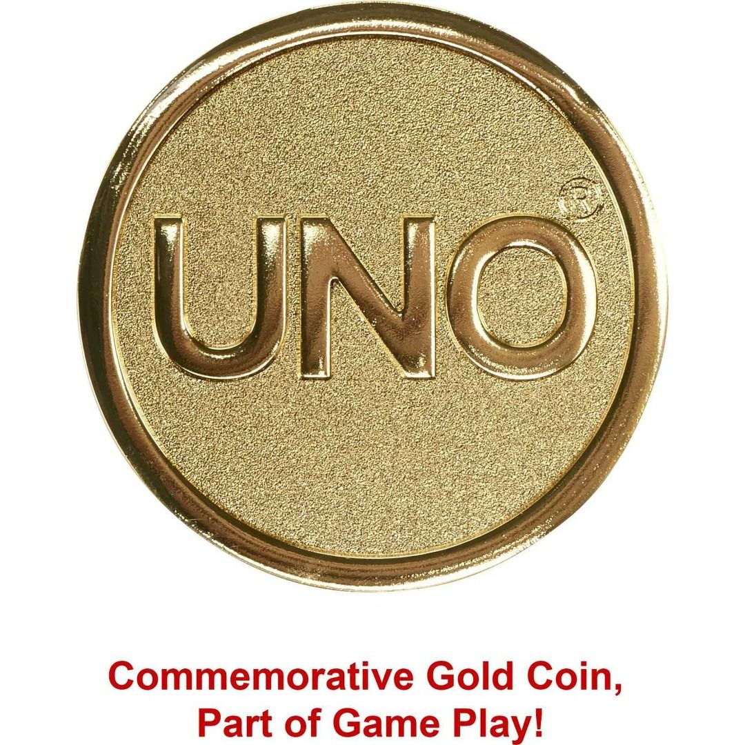 MATTEL UNO 50th Anniversary Edition 大盒版本 UNO Card Game for Kids, Adults ...