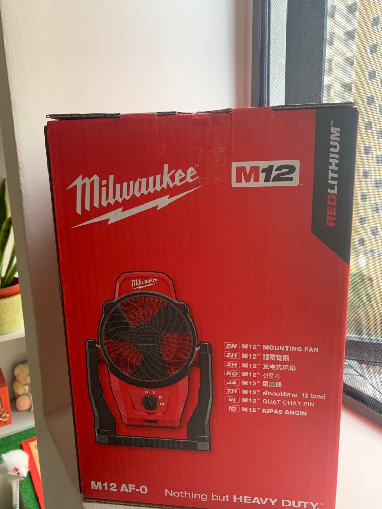 Milwaukee M12 AF Cordless Compact Mini Air Fan / Milwaukee Air Fan ...