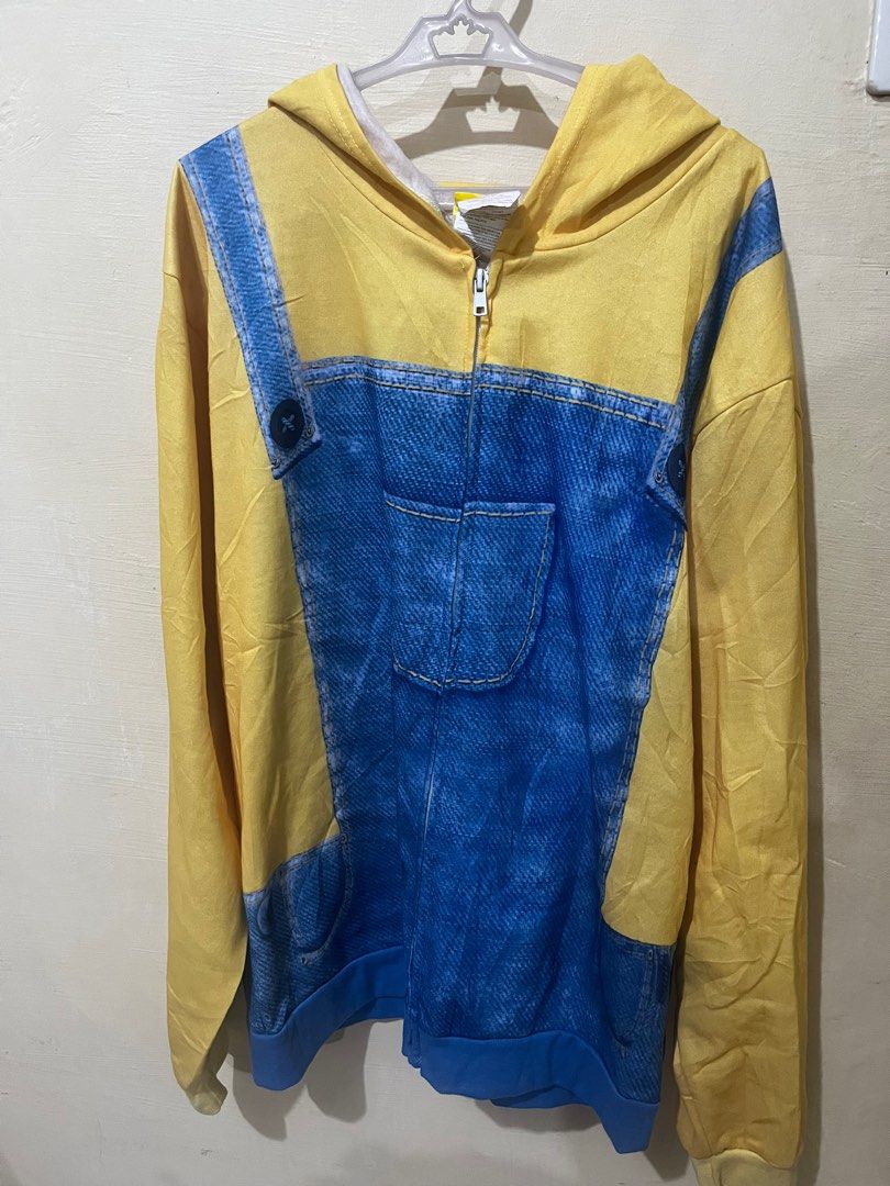 Minions costume hoodie jacket, Women's Fashion, Coats, Jackets and ...
