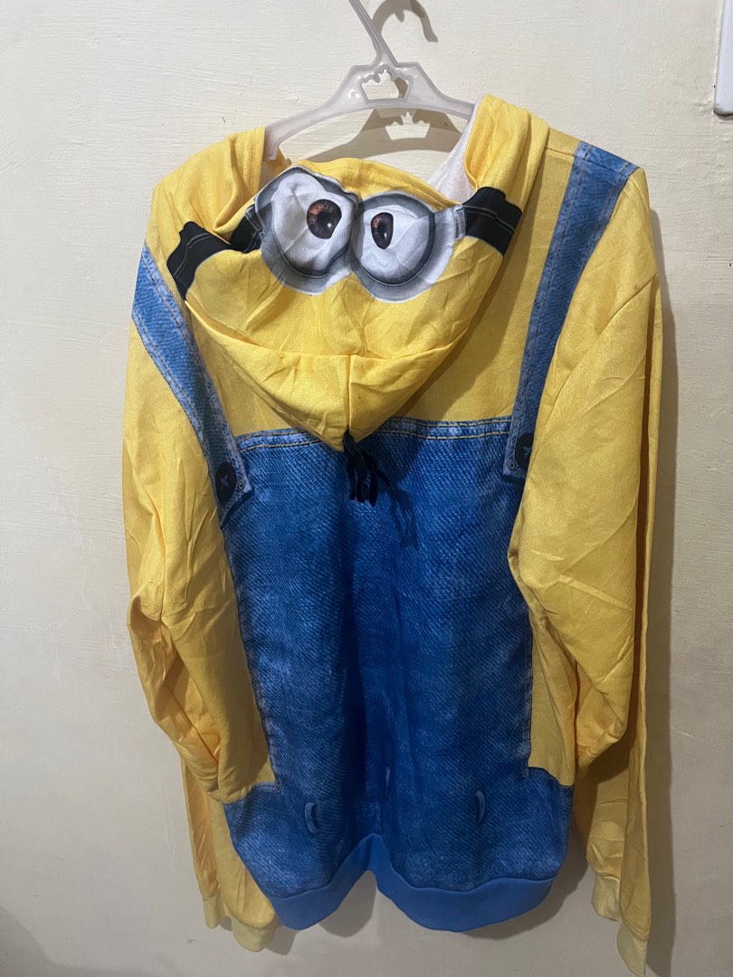 Minions costume hoodie jacket, Women's Fashion, Coats, Jackets and ...