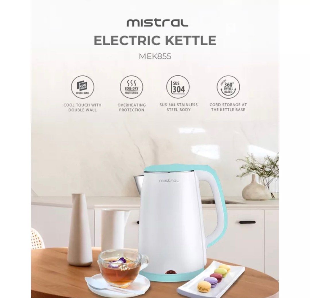 Mistral 2.5L Electric Kettle MEK855, TV & Home Appliances, Kitchen ...