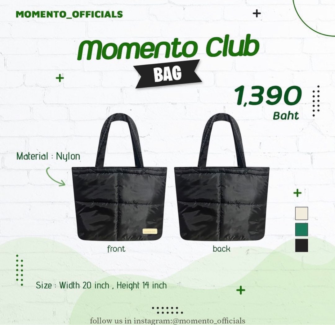 Momento Official Bag (Black), Women's Fashion, Bags & Wallets, Shoulder ...