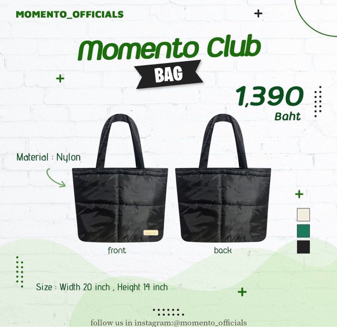 Momento Official Bag (Black), Women's Fashion, Bags & Wallets, Shoulder ...