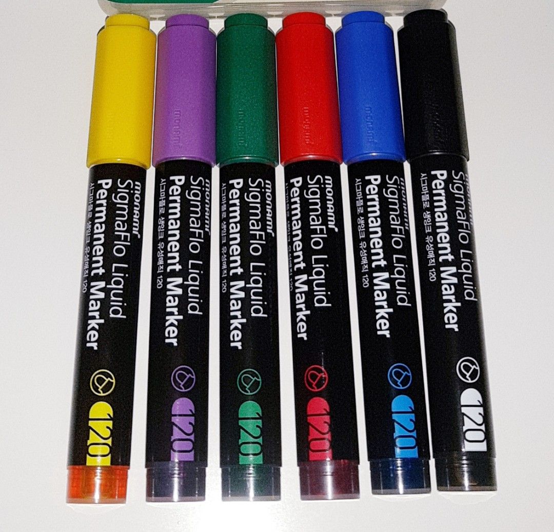 MONAMI SigmaFlo Liquid Permanent Marker B120, Hobbies & Toys ...