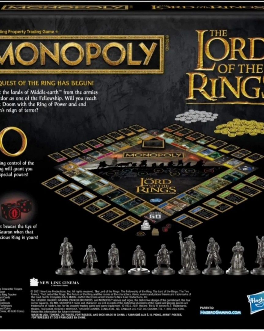 Monopoly The Lord of the rings BNIB, Hobbies & Toys, Toys & Games on ...