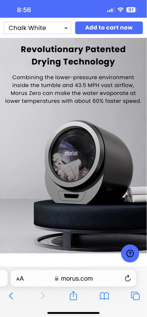 Morus Zero Ultrafast Vacuum Dryer BNIB, TV & Home Appliances, Washing ...