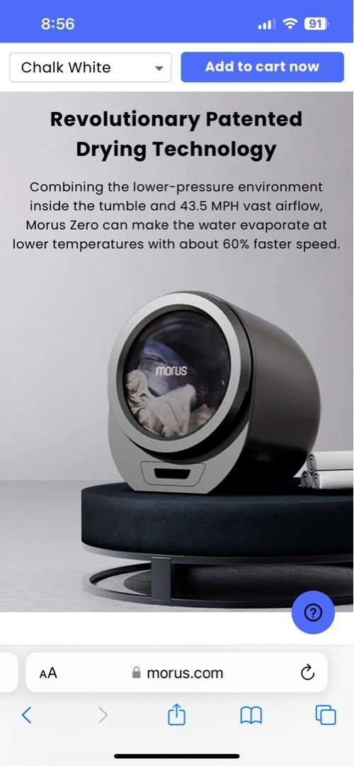 Morus Zero Ultrafast Vacuum Dryer BNIB, TV & Home Appliances, Washing ...