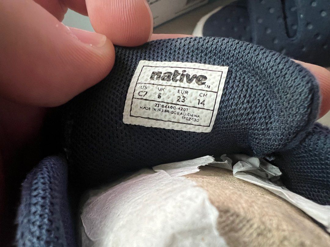 Native navy blue kids shoe, Babies & Kids, Babies & Kids Fashion on ...