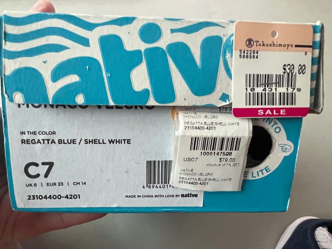 Native navy blue kids shoe, Babies & Kids, Babies & Kids Fashion on ...