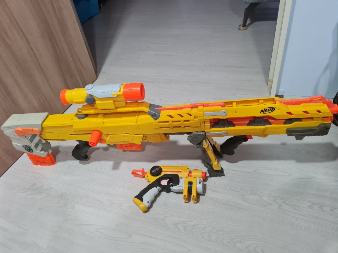 Nerf Sniper Loadout +30 darts, Hobbies & Toys, Toys & Games on Carousell
