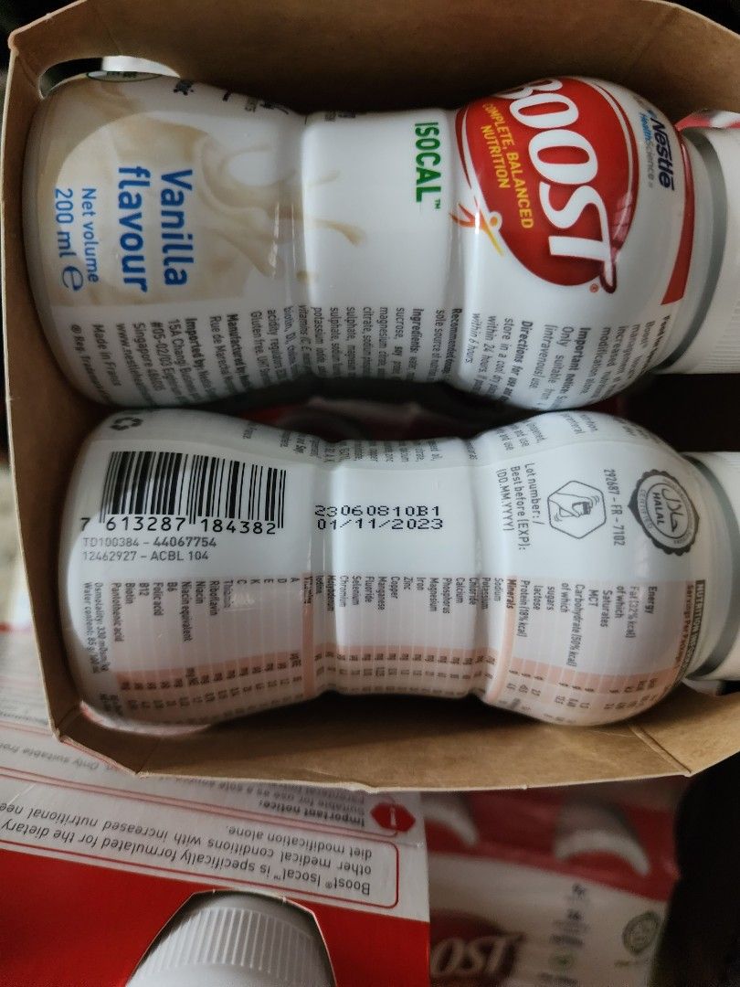 Nestle Boost Isocal Liquid Vanilla 200ml, Health & Nutrition, Health ...