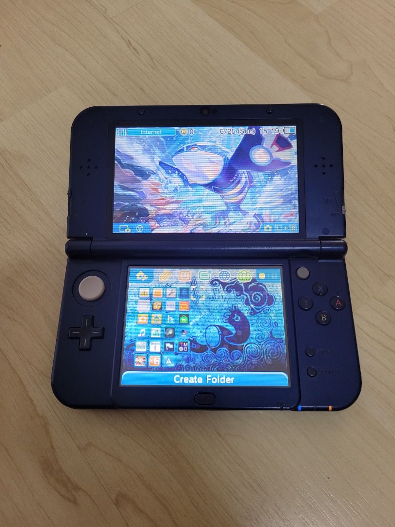 New 3ds XL Blue ( with apps installed ) ( Top IPS ), Video Gaming ...