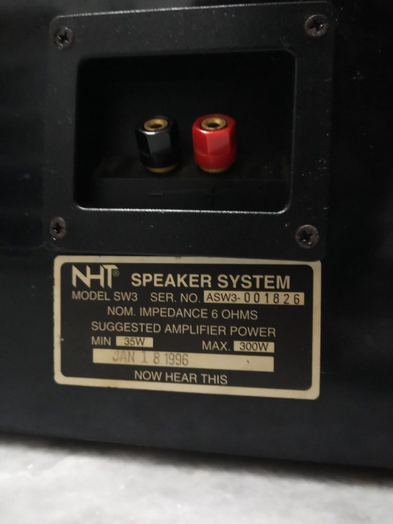 NHT SW-3 Sub & NHT SA-3 Amp, Audio, Soundbars, Speakers & Amplifiers on ...