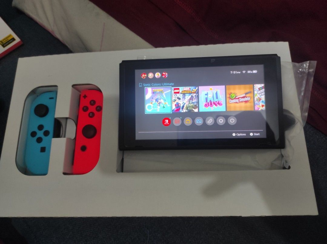Nintendo Switch V2 complete set with accessories, Video Gaming, Video ...