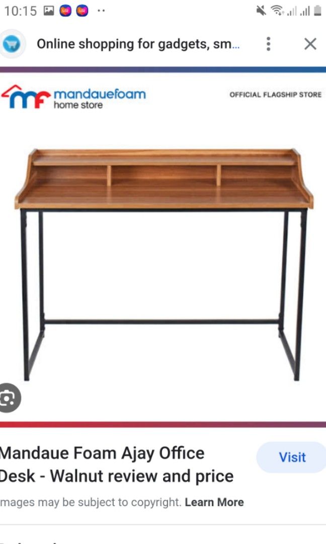 OFFICE DESK MANDAUE FOAM, Furniture & Home Living, Office Furniture ...