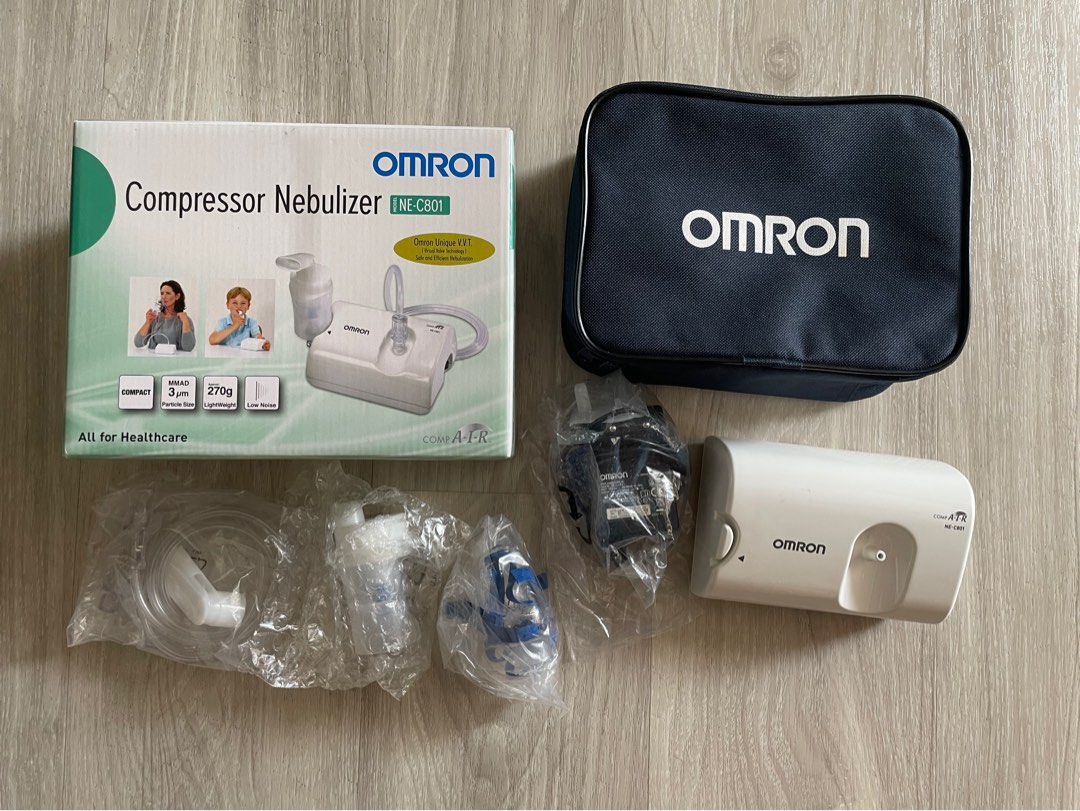 Omron Compressor Nebulizer NE-C801, Health & Nutrition, Medical ...