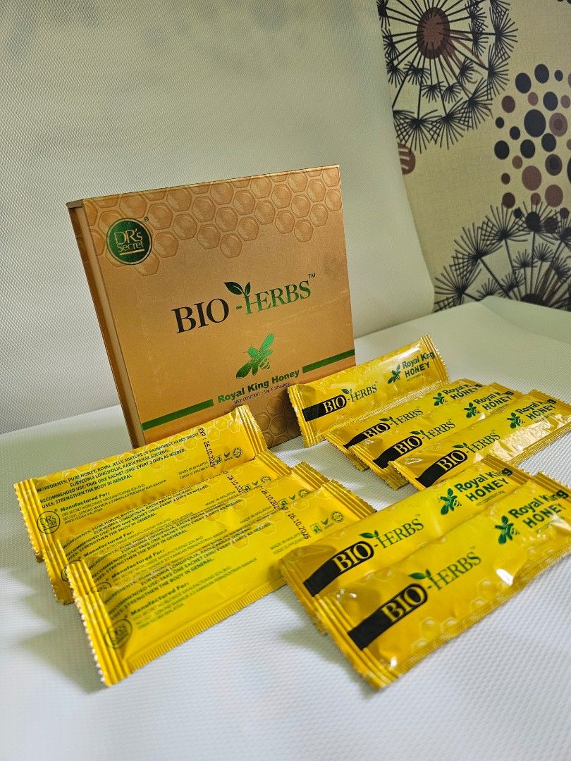Ori bio herb royal king honey 10sachet 30gram, Health & Nutrition, Health Supplements, Vitamins ...