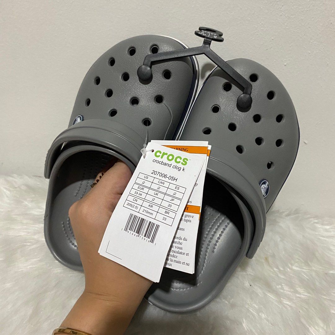 Original CROCS Kids Crocband Clog size J2, Babies & Kids, Babies & Kids ...