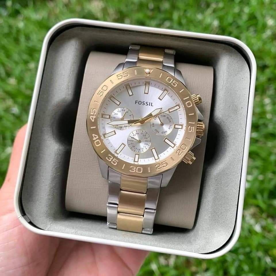 Original Fossil Bannon Two Tone Multifunction Watch for Men, Men's ...