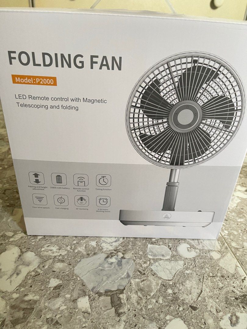 P2000 Oscillating Telescopic Height Adjustable Portable Fan Strong Wind ...