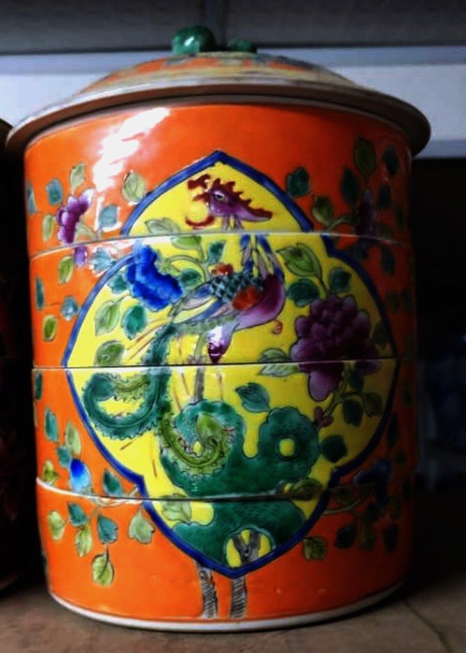 Peranakan Ceramic Tiffin (Tingkat) - Phoenix, Hobbies & Toys ...
