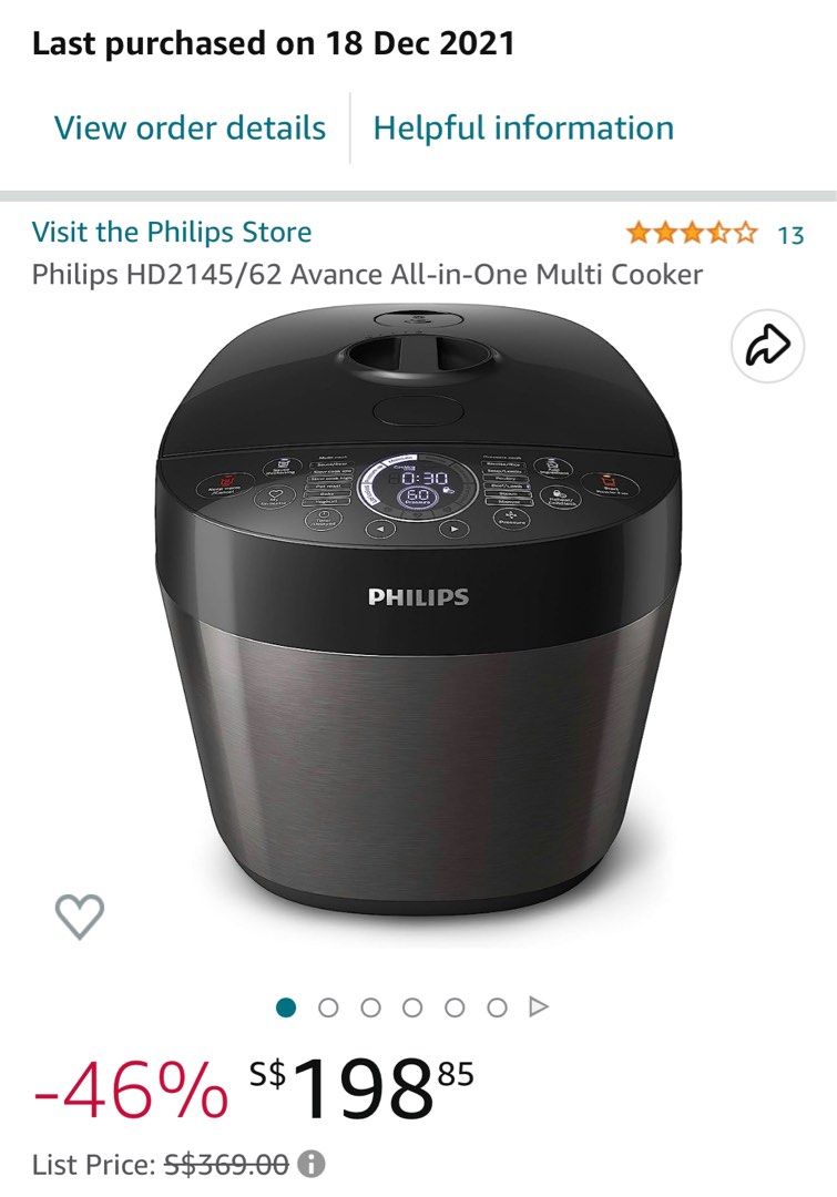 Philips Multi-Cooker, TV & Home Appliances, Kitchen Appliances, Cookers ...