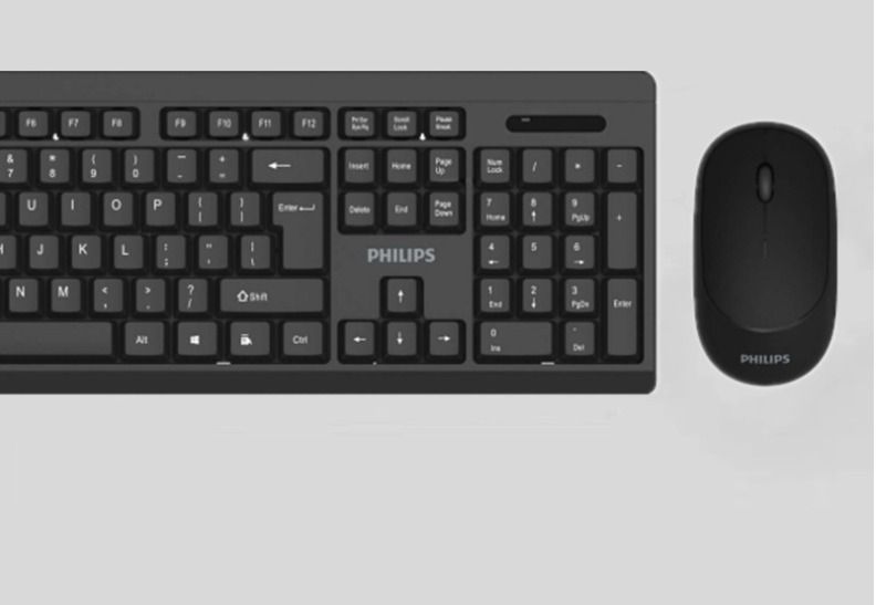 Philips SPT6324 Wireless Keyboard and Mouse Combo | Ambidextrous, Low ...