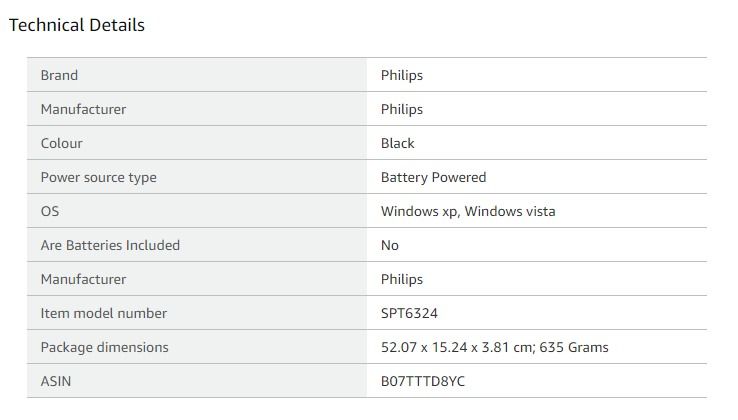 Philips SPT6324 Wireless Keyboard and Mouse Combo | Ambidextrous, Low ...