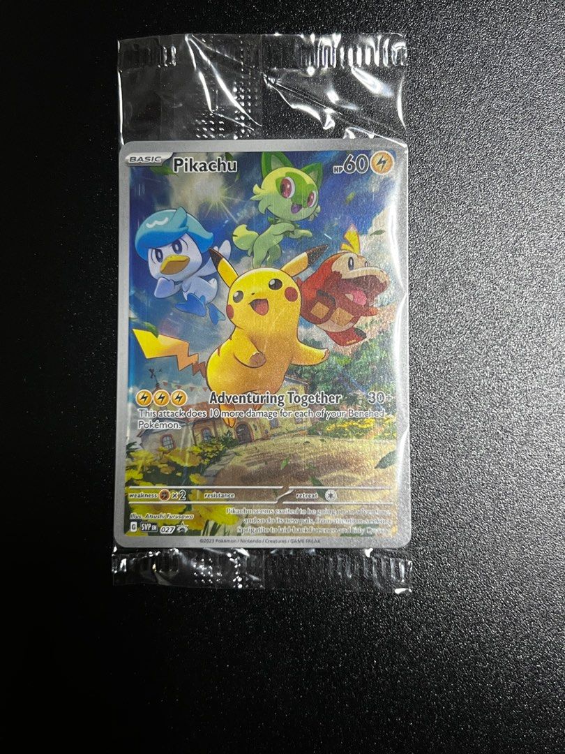 Pikachu Paldea Evolved ETB Promo English SV02 SV2 Sealed Card Pokemon ...