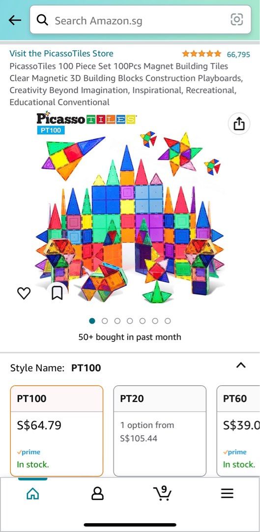 Pissco Magnet building tiles 100PT, Hobbies & Toys, Toys & Games on ...