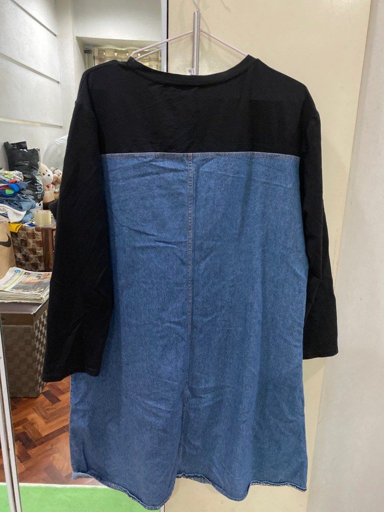 Plus size denim combi dress, Women's Fashion, Dresses & Sets, Dresses ...