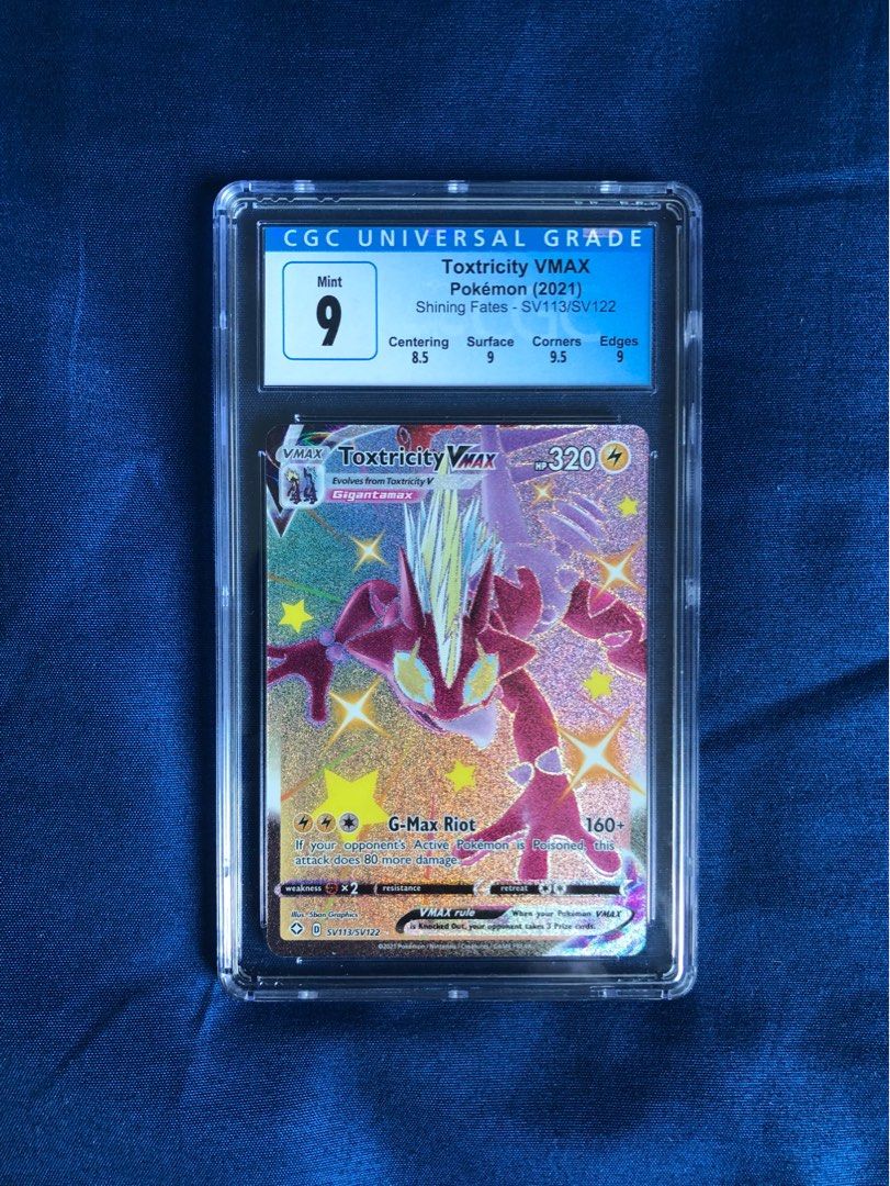 Pokemon Toxtricity Vmax shiny full art Shining Fates(2021) CGC Mint 9 ...