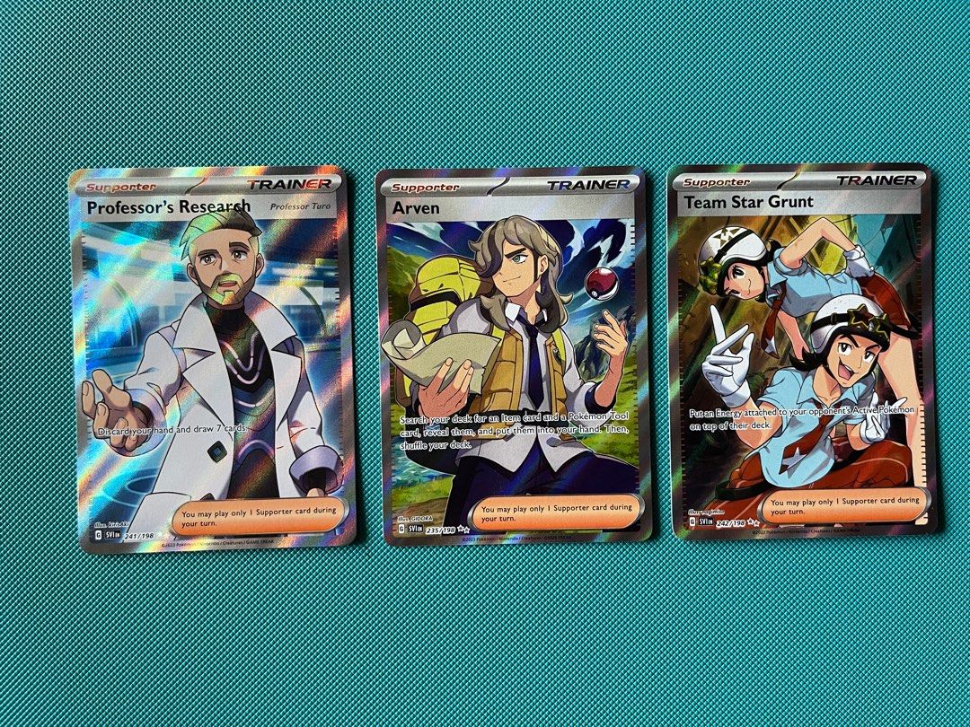 Pokemon Trainers Full Art Set (3 cards), Hobbies & Toys, Toys & Games ...