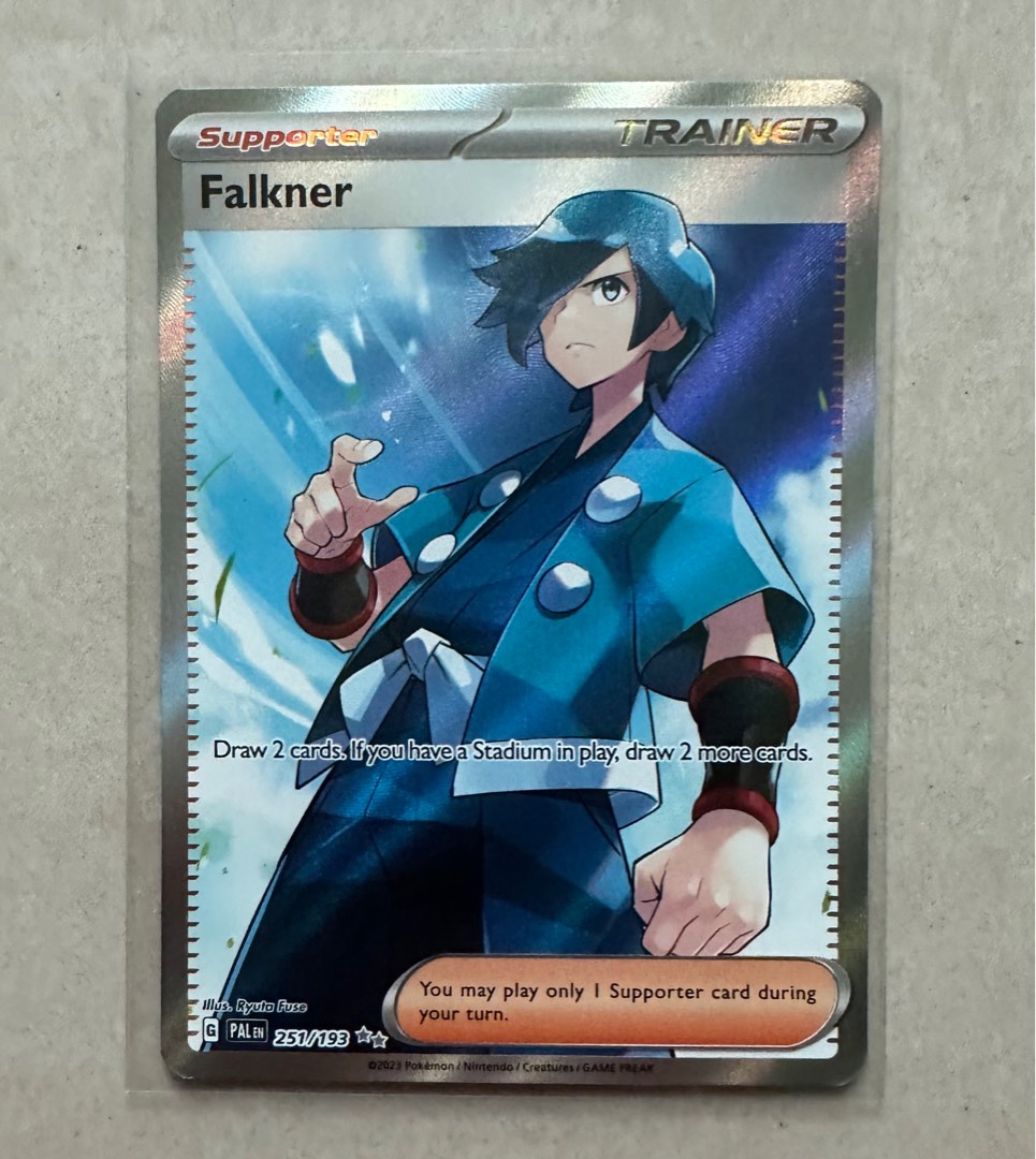 Pokémon paldea evolved falkner full art SR card, Hobbies & Toys, Toys ...