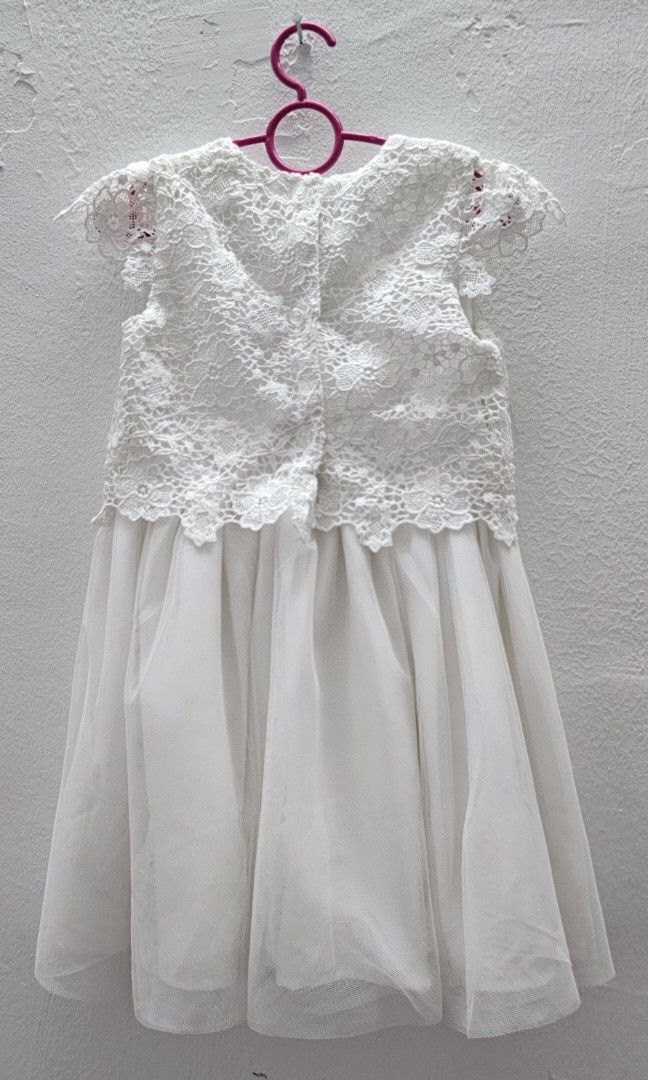 PRIMARK white dress, Babies & Kids, Babies & Kids Fashion on Carousell