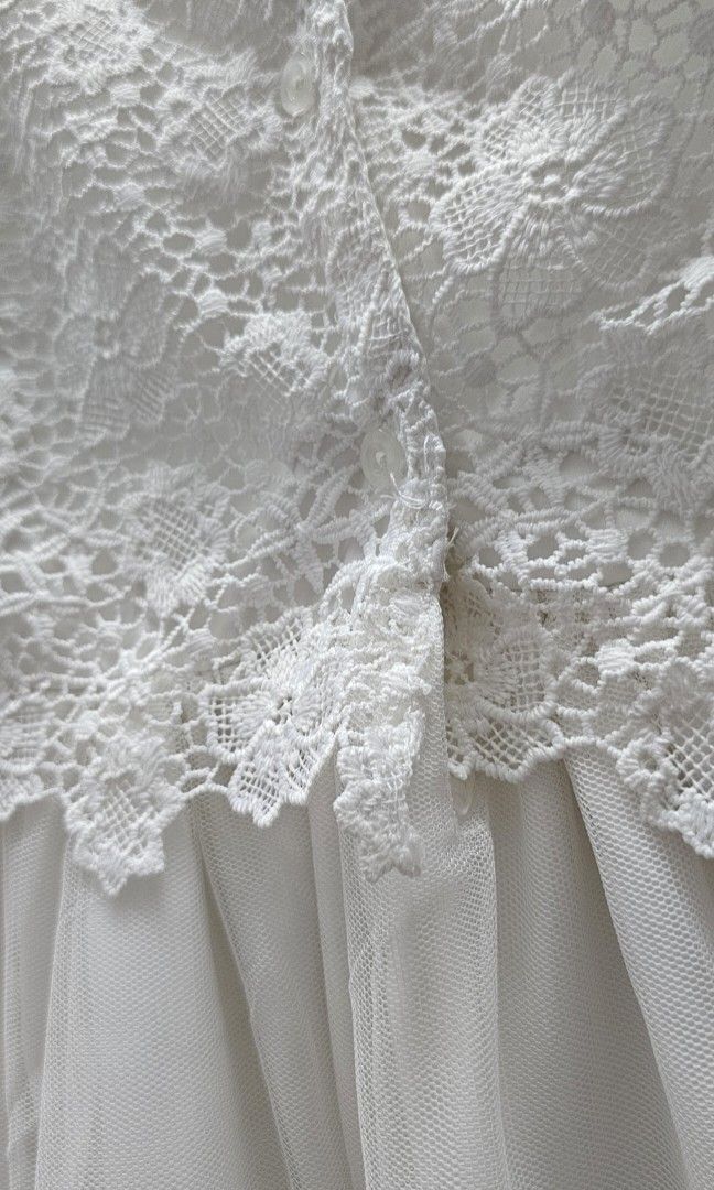 PRIMARK white dress, Babies & Kids, Babies & Kids Fashion on Carousell