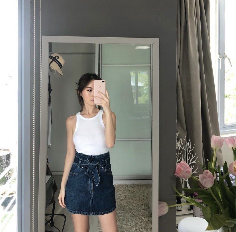 Primark White Halter racer crop top, Women's Fashion, Tops, Sleeveless ...